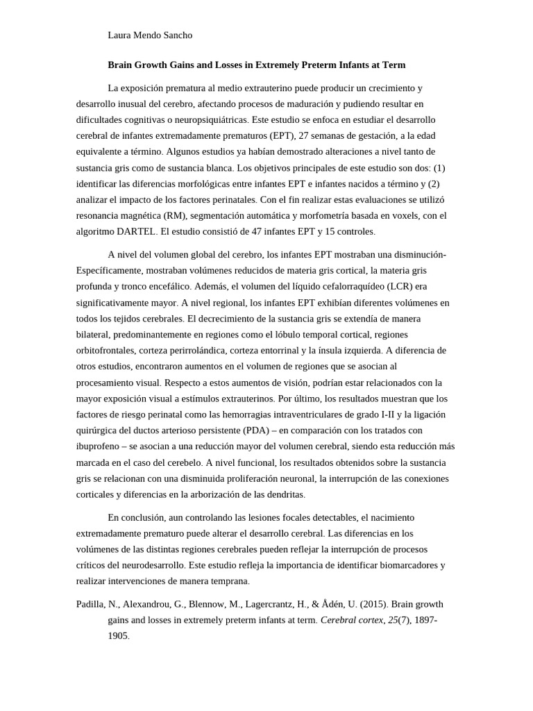 Resúmenes Nelly Padilla | PDF | Cerebro | Neurociencia