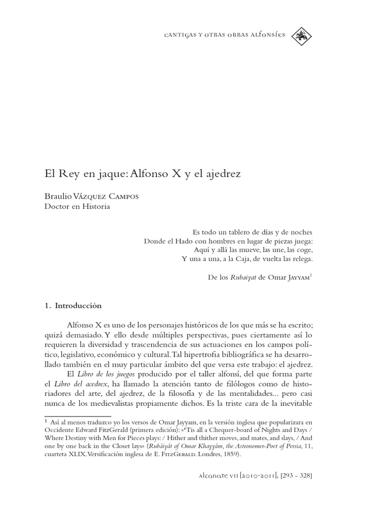 El_rey_en_jaque_Alfonso_X_y_el_ajedrez | PDF | Ajedrez