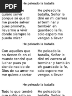 Letra He Peleado La Batalla | PDF