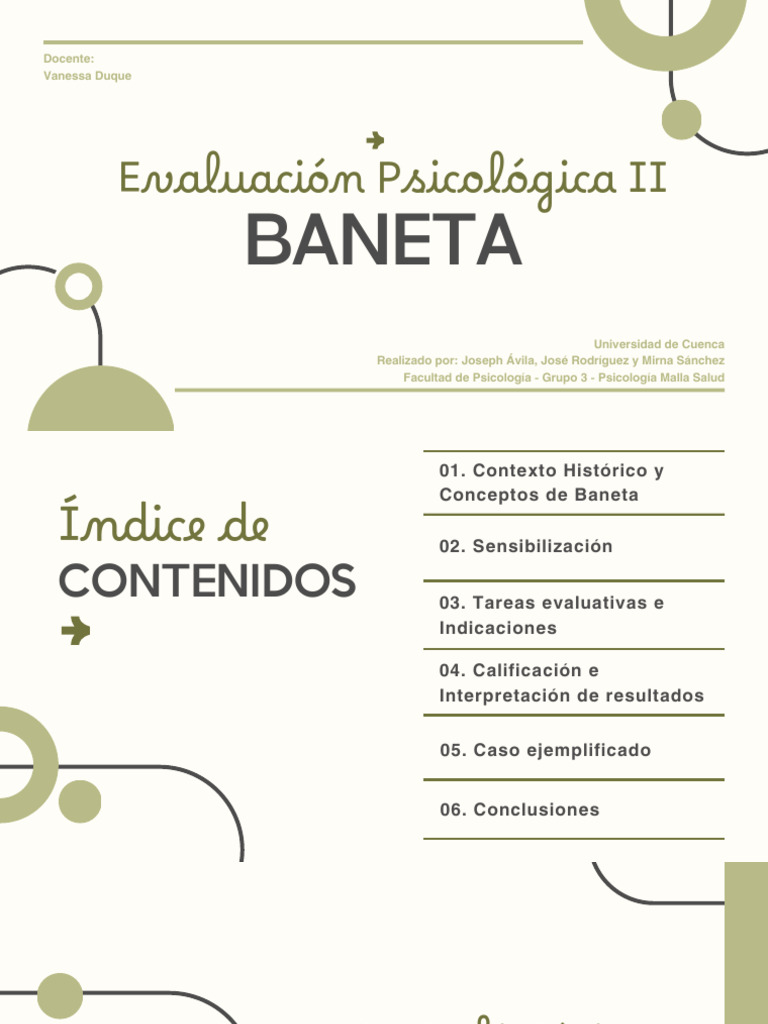 BANETA PRESENTACIÓN | PDF | Dislexia | Aprendizaje