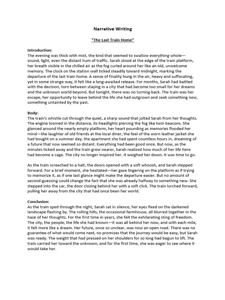 Narrative - Descriptive Writing Grade 8. Writing | PDF