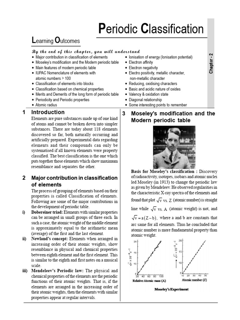 Periodic Table Classification Explained | PDF | Periodic Table ...