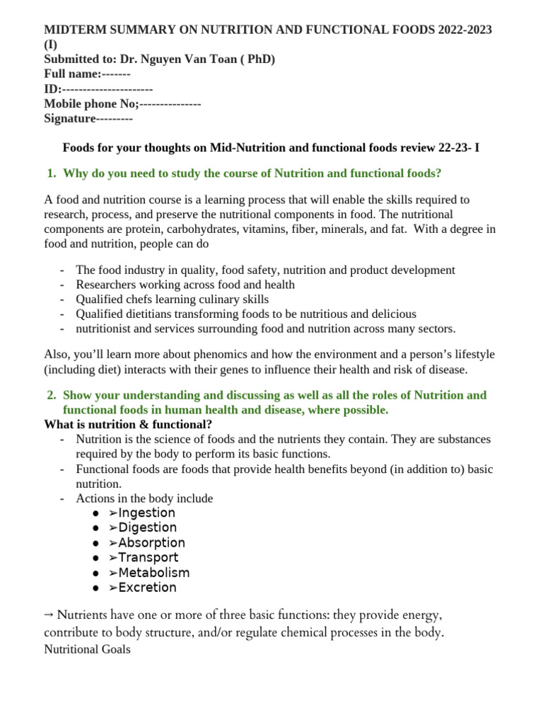 Foods For Your Thoughts On Mid Nutrition and Functional Foods Review 22 ...