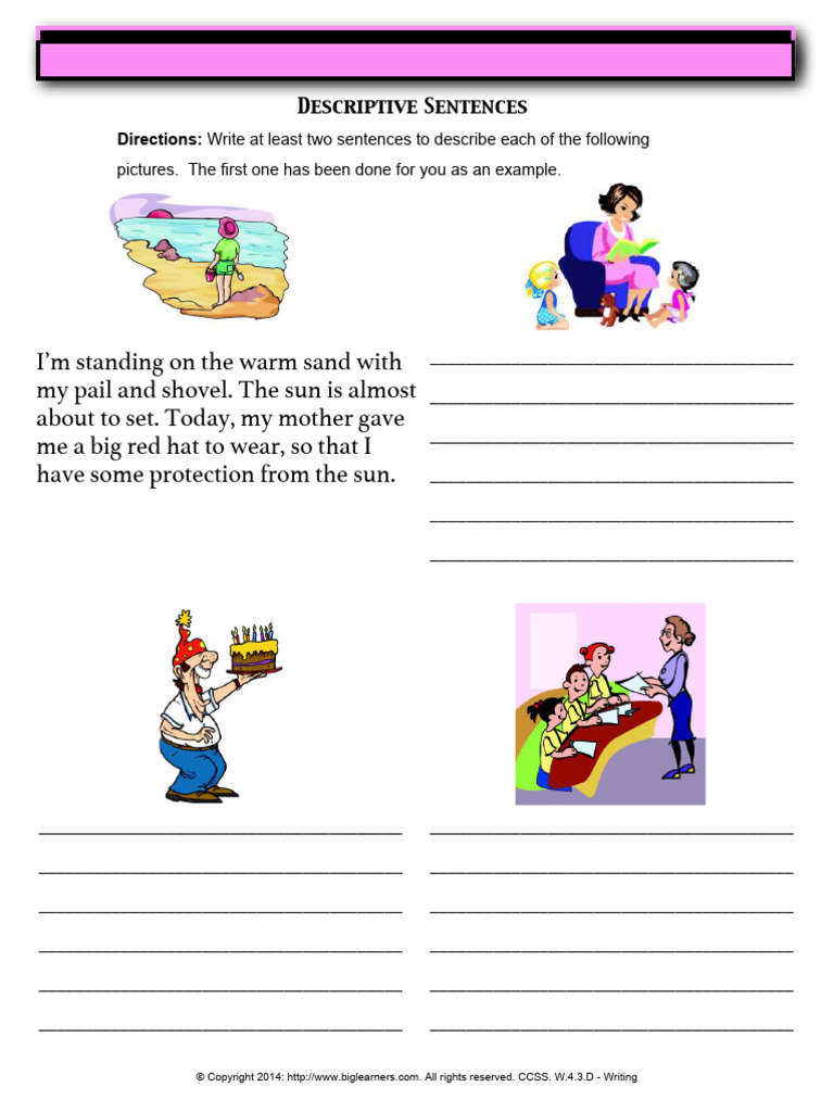 Descriptive-Sentences | PDF