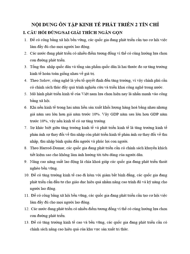 NỘI DUNG ÔN TẬP KTPT - 2TC - KY 2 - GĐ1 - 2324 | PDF