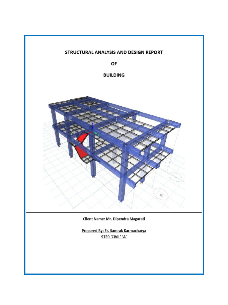 Structure Report As Per NBC 105 2020 | PDF | Structural Analysis | Beam ...