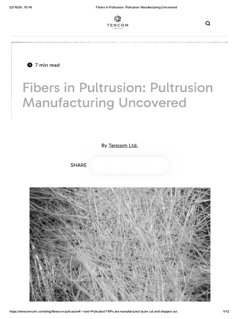 Fibers in Pultrusion - Pultrusion Manufacturing Uncovered | PDF