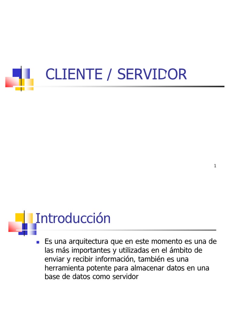 1 Cliente-Servidor | PDF | Informática