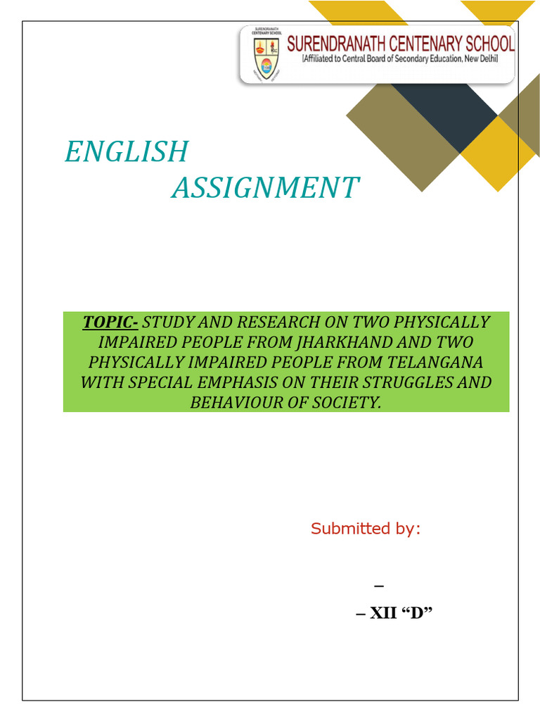English Assignment Merged | PDF | Disability | Accessibility