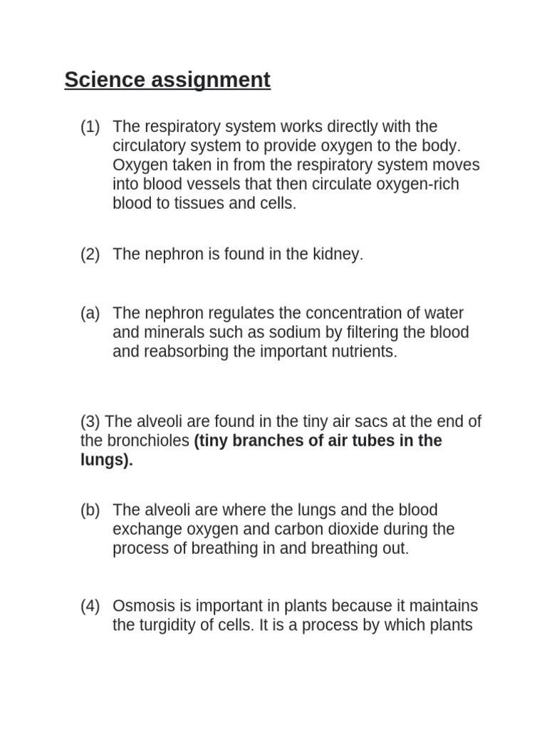 Science Assignment | PDF
