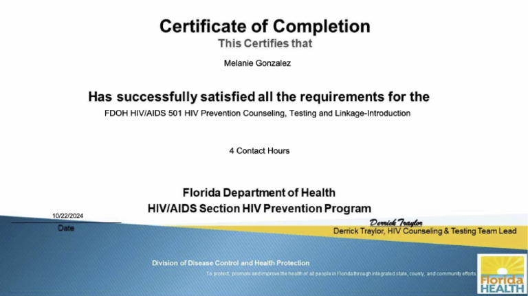 HIV Certificate | PDF