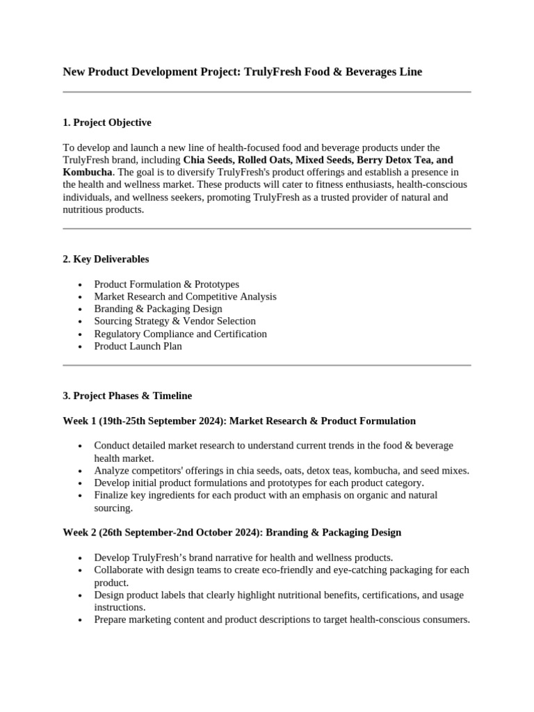 Health-Focused Product Launch Plan | PDF | Packaging And Labeling | Brand