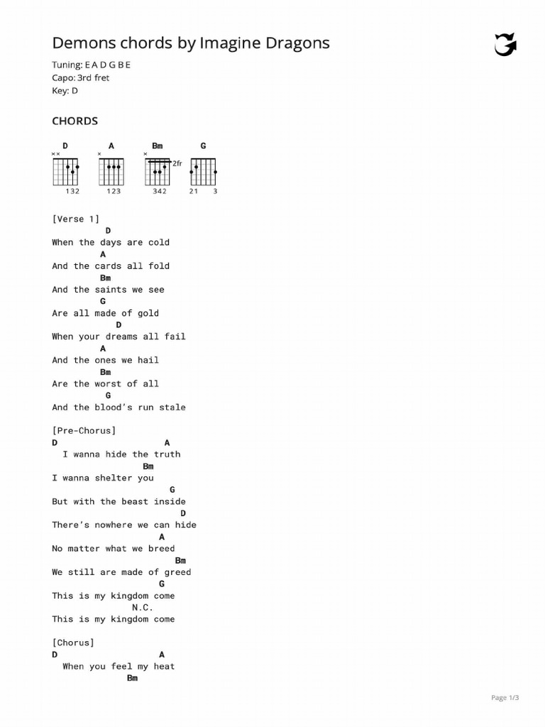 demons chords | PDF