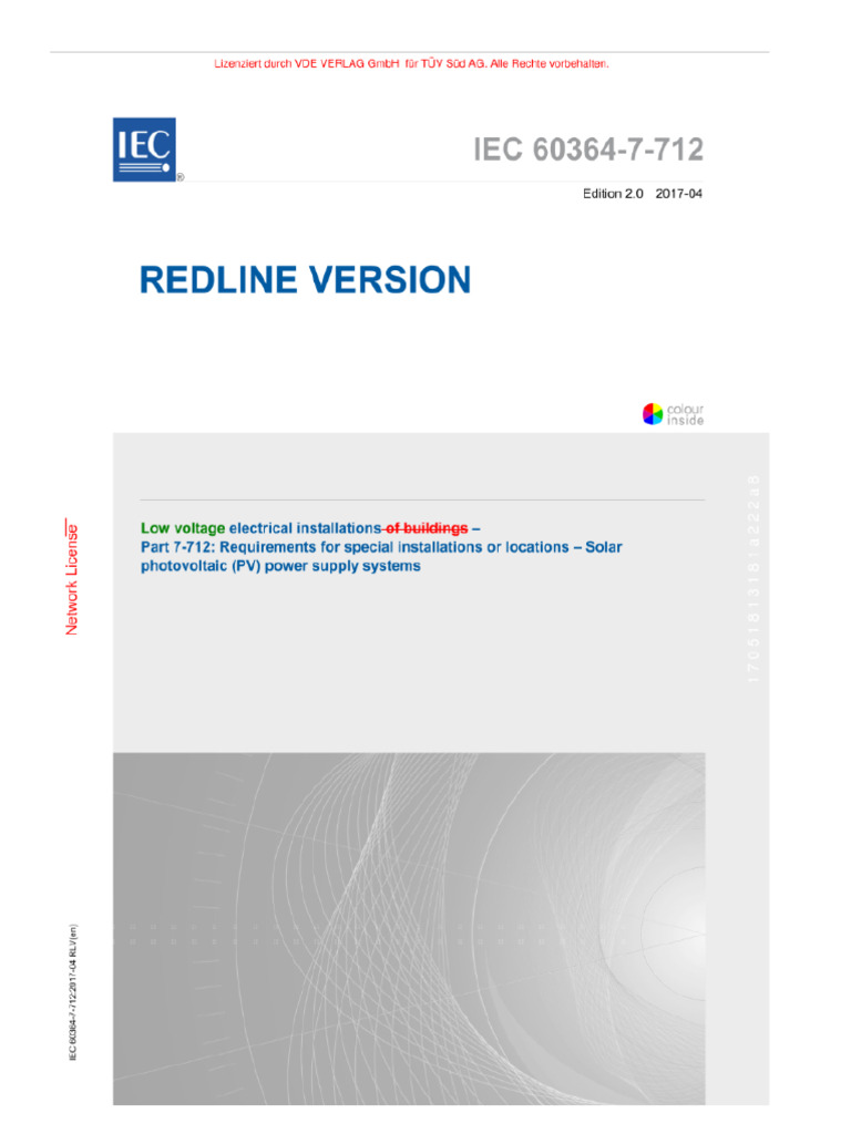 Iec 60364-7-712 2017 | PDF