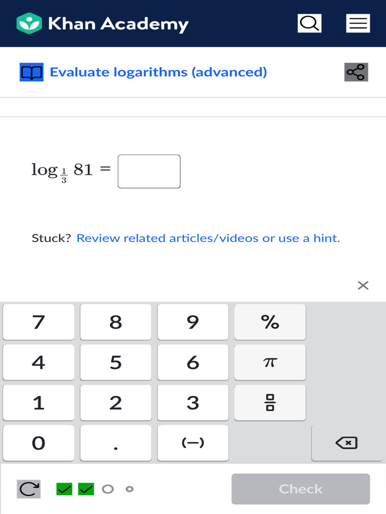 Evaluate Logarithms (Advanced) (Practice) Khan Academy | PDF