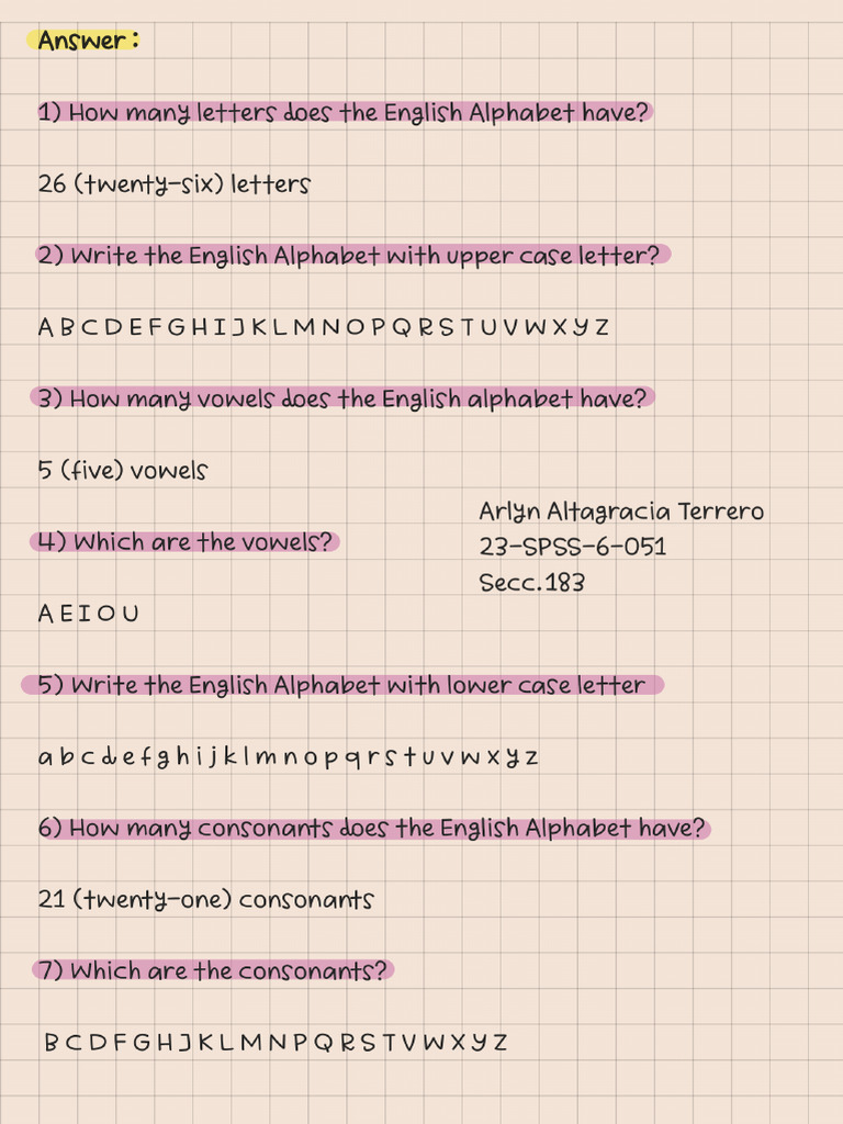The English Alphabet | PDF