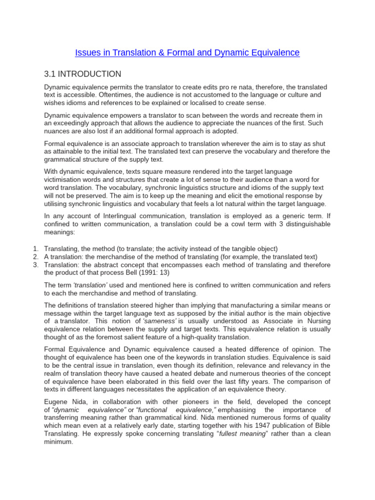 Translation Challenges & Equivalence | PDF | Translations | English ...