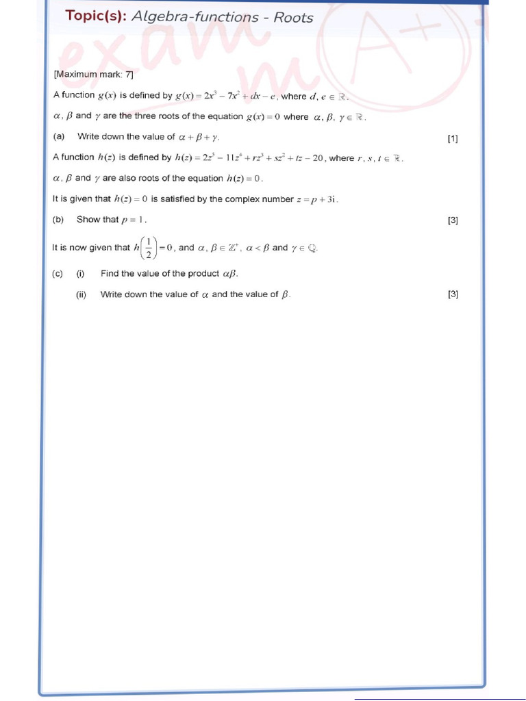 IB HL AA Paper 1 Half Yearly | PDF