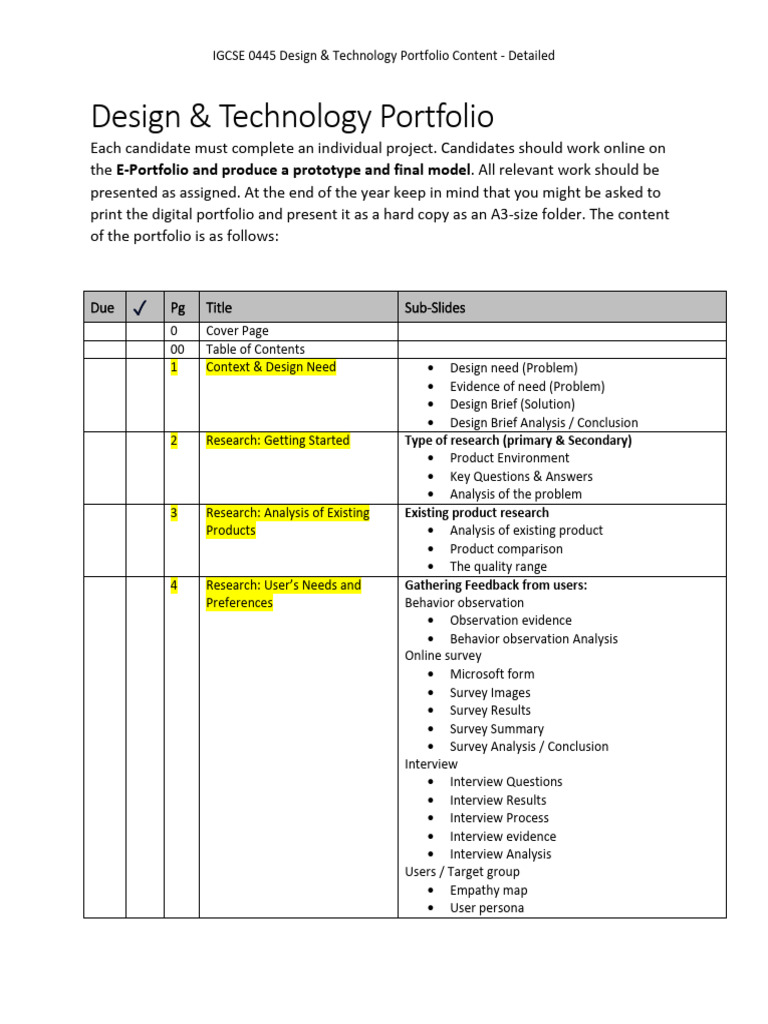 IGCSE 0445 Design & Technology Portfolio | PDF | 3 D Computer Graphics ...