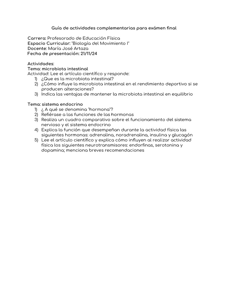 Guía Complementaria Final PEF | PDF