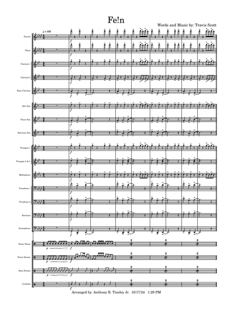Fein-Score and Parts | PDF | Elementary Organology | Musical Instruments