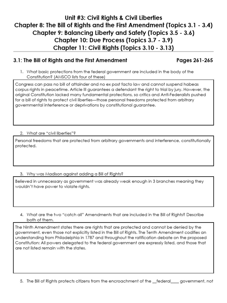 Unit #3 AMSCO Reading Guide - Student Copy-2 | PDF | Establishment ...