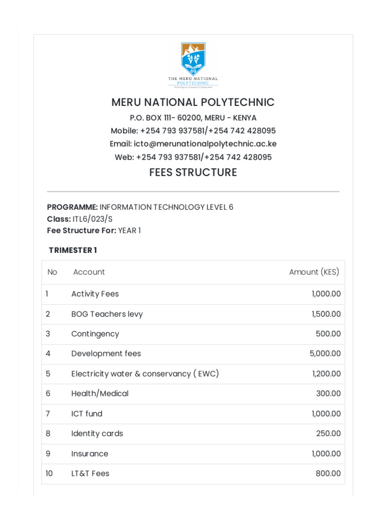 The Meru National Polytechnic-1 | PDF | Service Industries