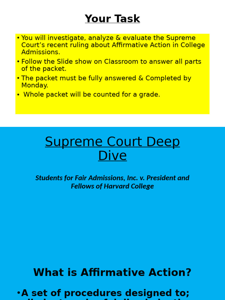 Supreme Court Ruling on Affirmative Action | PDF | Equal Protection ...