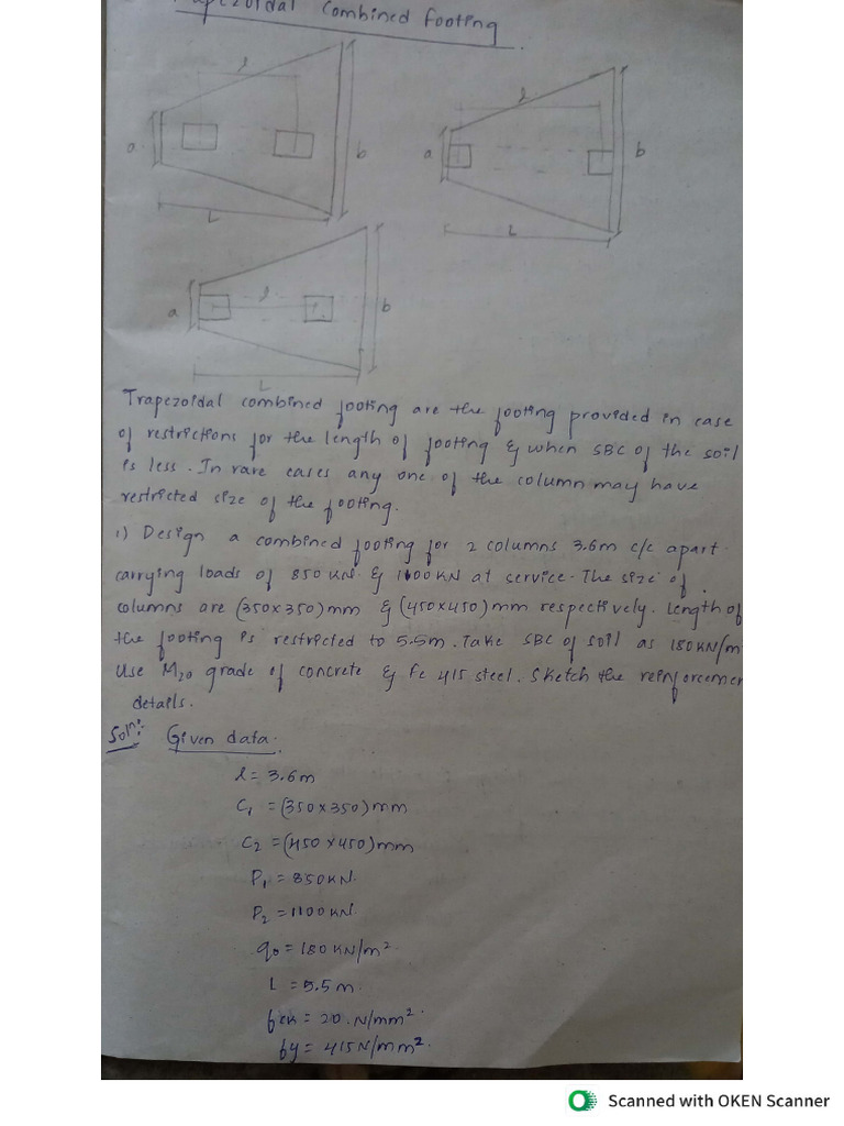 Trapezoidal Footing | PDF