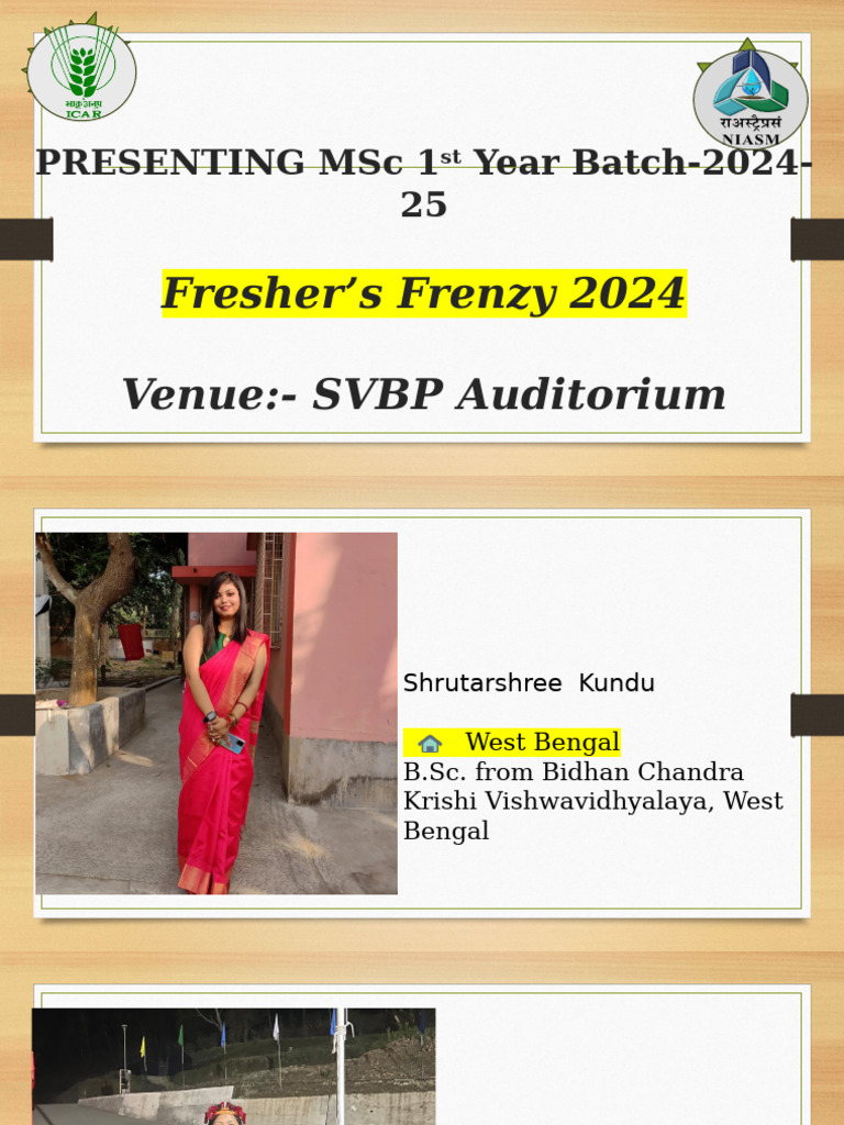 Freshers Intro | PDF