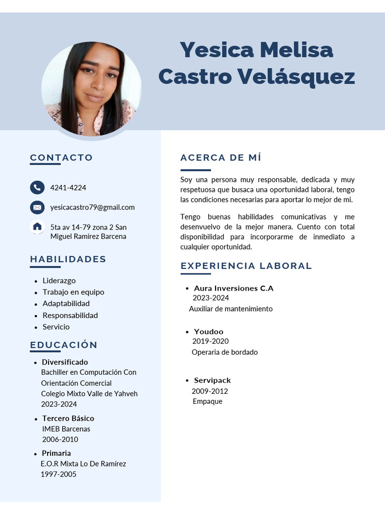 CV Yesica Castro | PDF