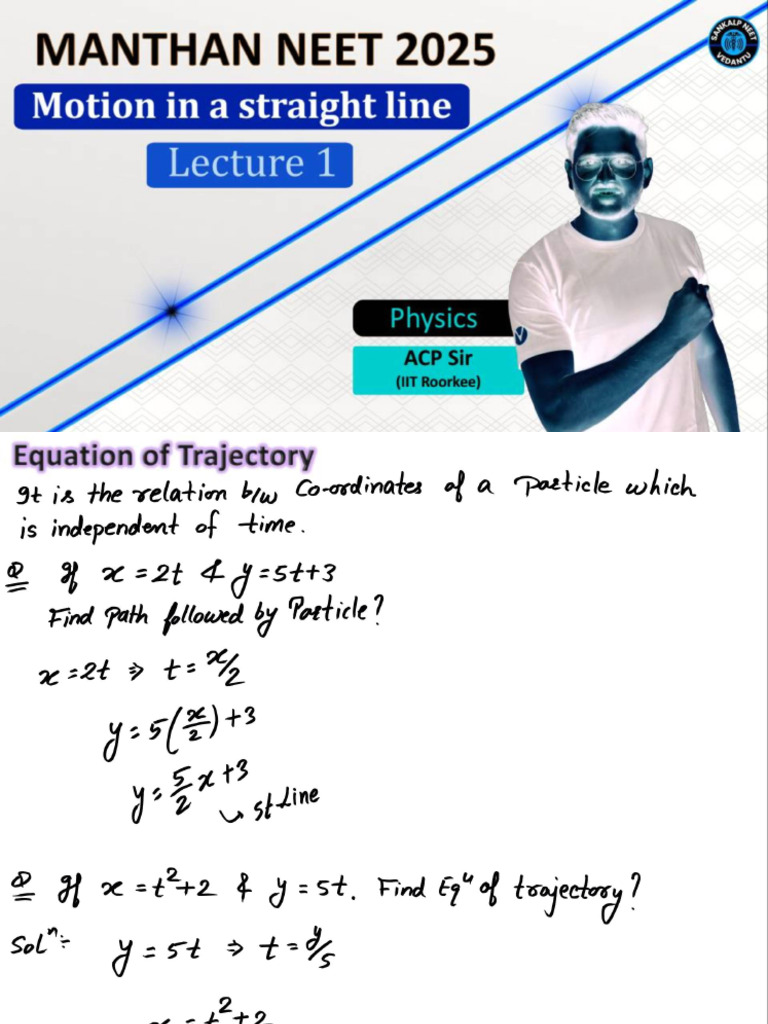 Motion in 1D Notes-compressed | PDF