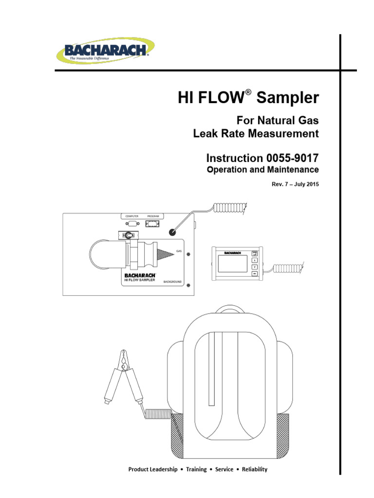 Manual Hi Flow Sampler | PDF | Flow Measurement | Gases