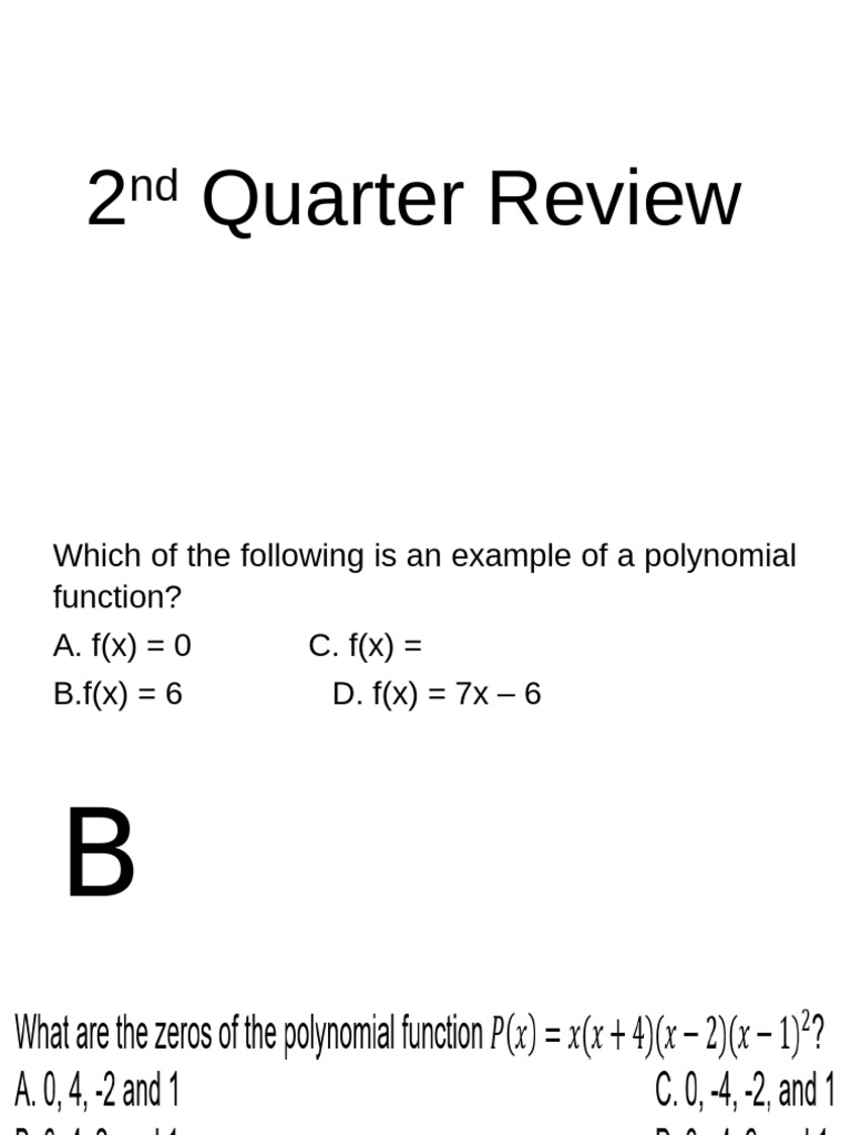 2nd Quarter Review | PDF | Circle | Equations