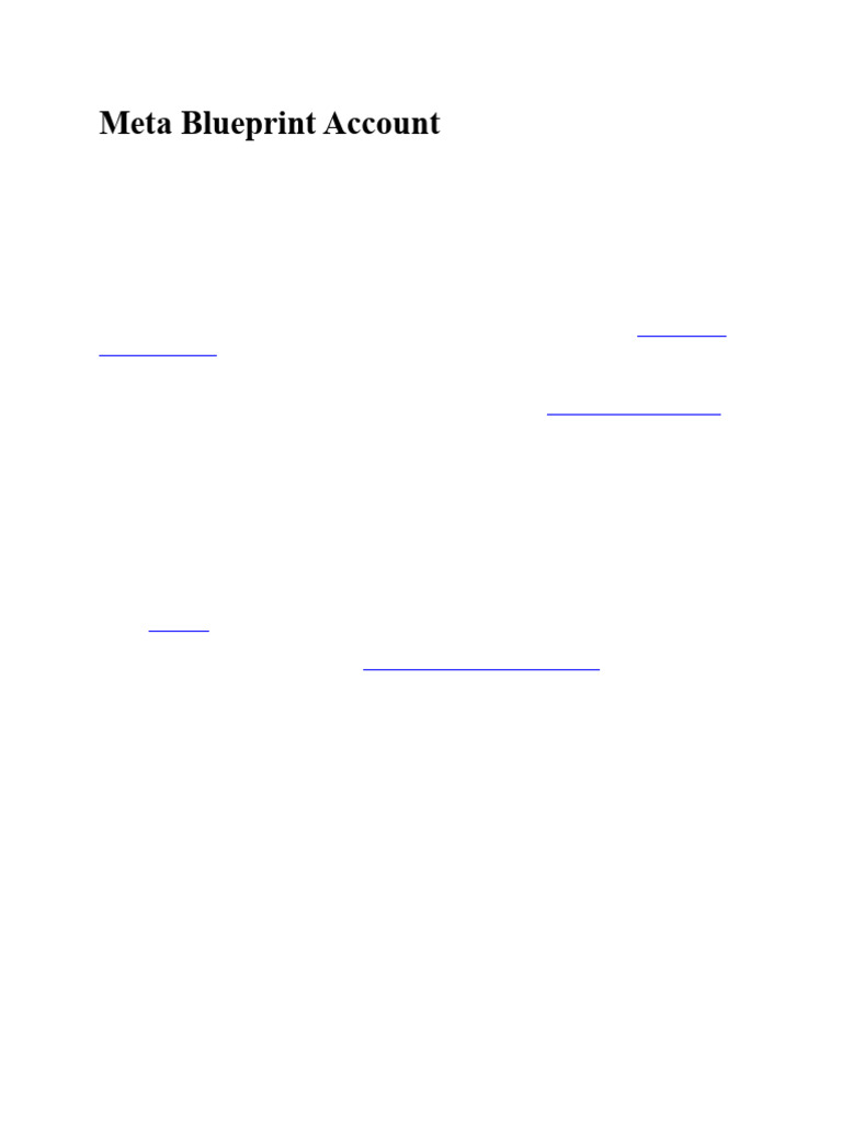 Meta Blueprint Account | PDF