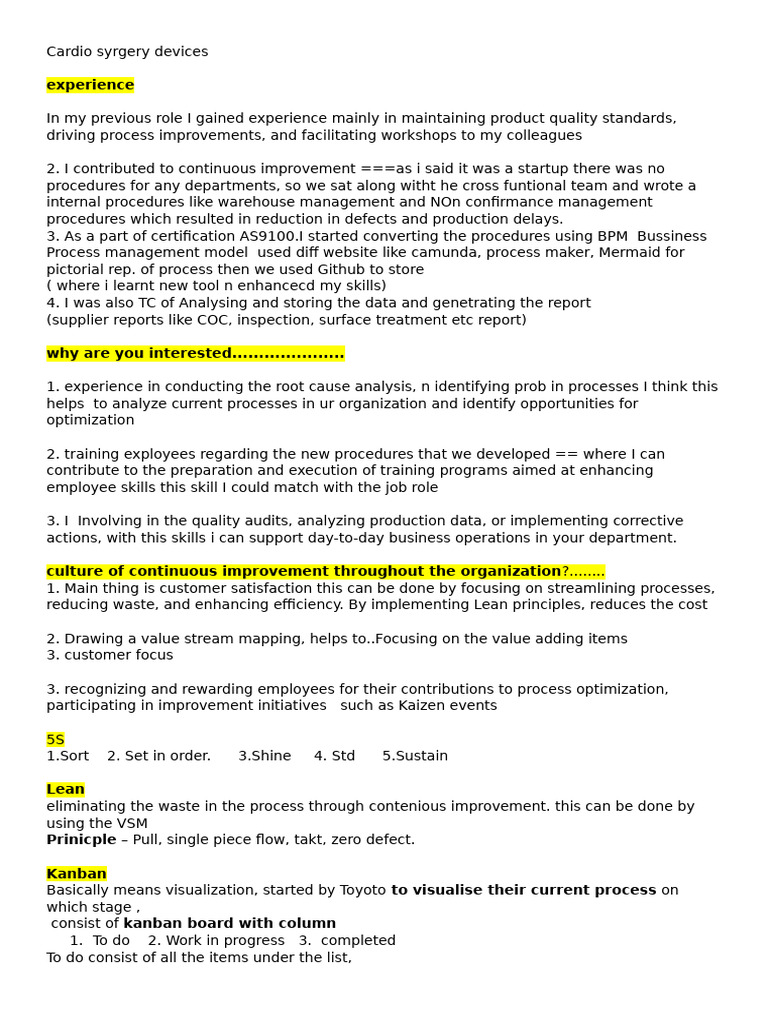 levanova Interview | PDF | Lean Manufacturing | Six Sigma