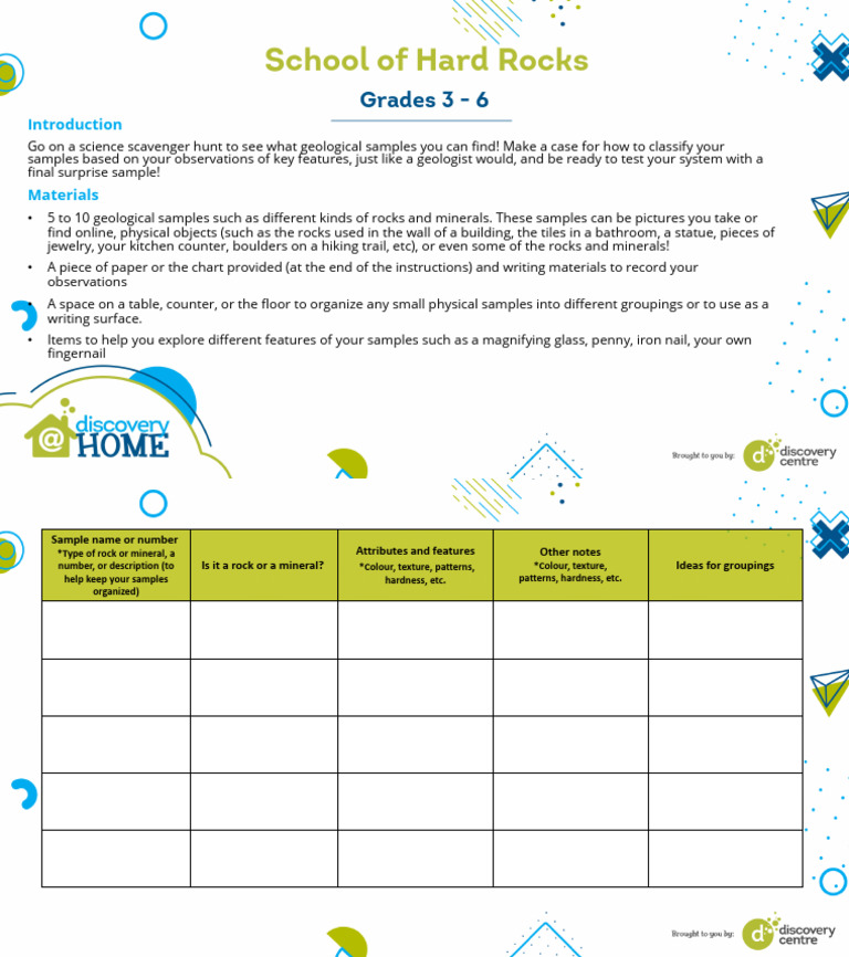 Geological Scavenger Hunt for Kids | PDF