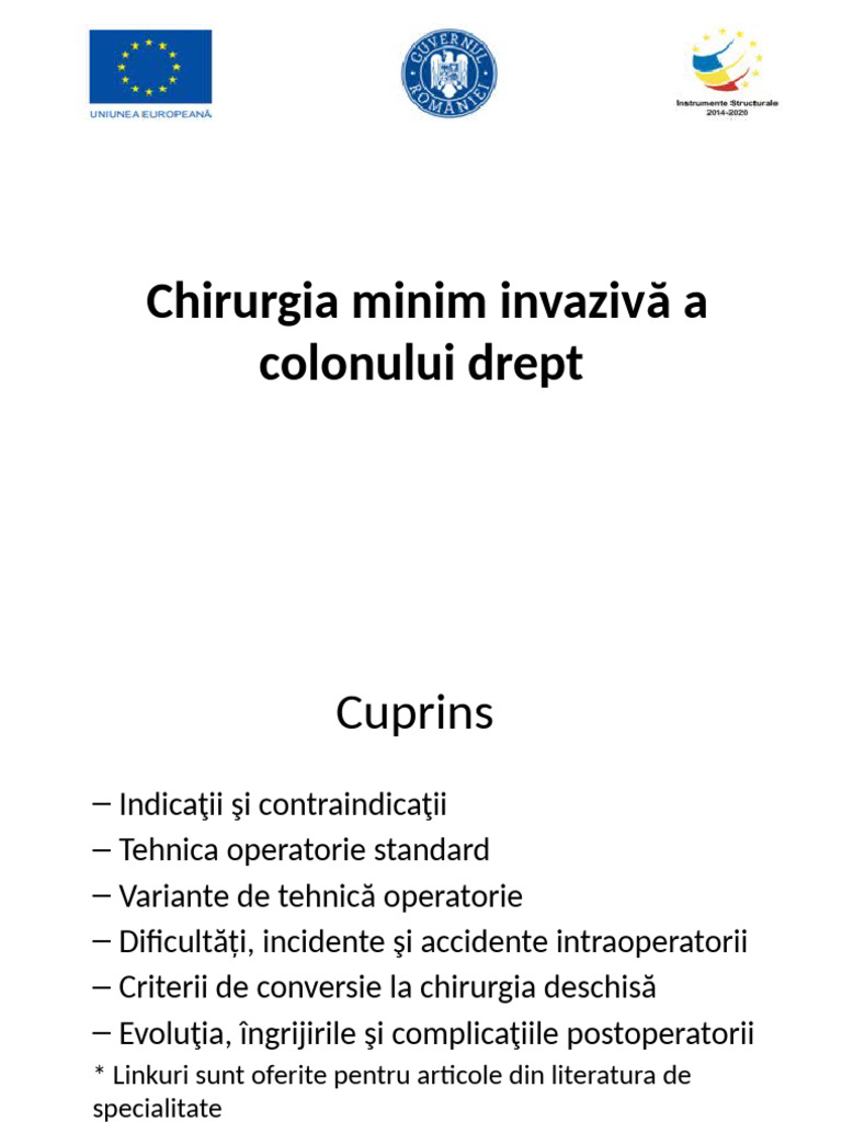 Chirurgia Minim Invaziva A Colonului Drept | PDF