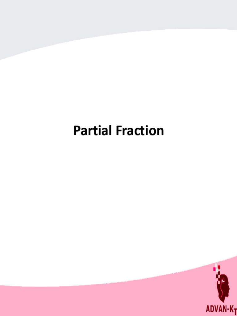 P3 Partial. Fraction. | PDF | Equations | Mathematics