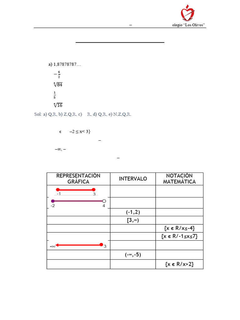 Relación de Ejercicios Con Soluciones. UD1-Números Reales. | PDF ...