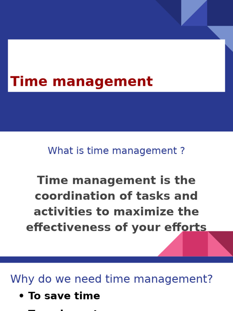 Time Management for Professionals | PDF