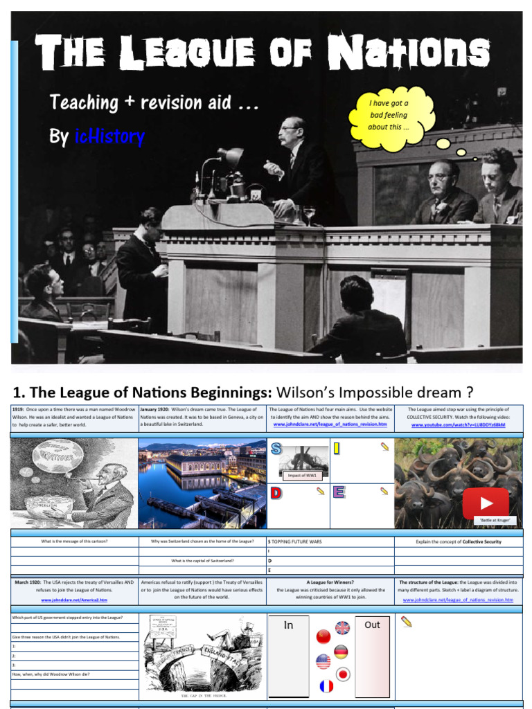 League of Nations Review Worksheet | PDF | League Of Nations ...