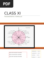 Class 11 Trigonometry Formula Sheet | PDF