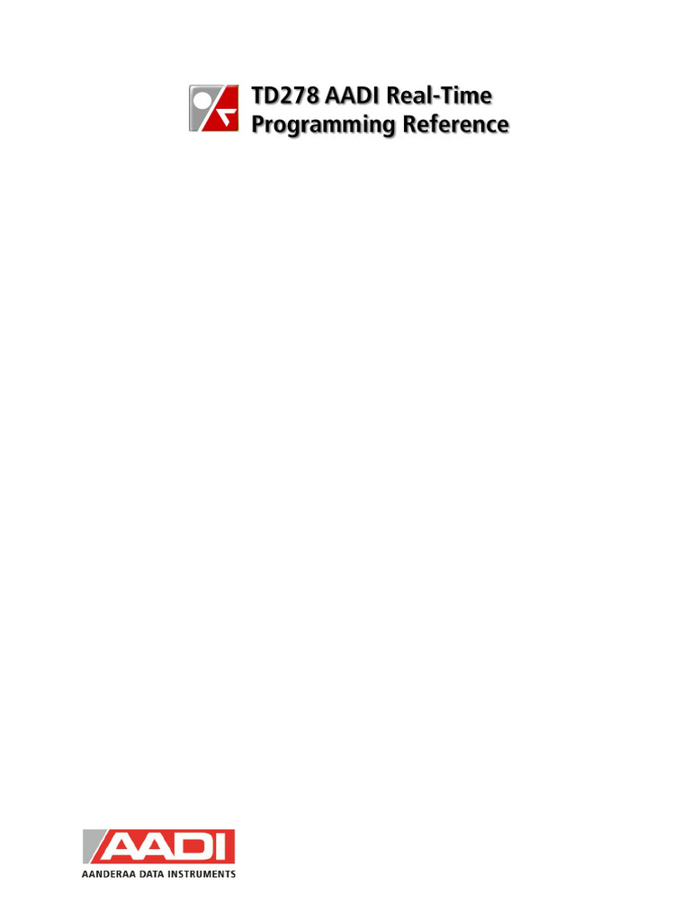TD278 AADI Real-Time Programming Reference | PDF | Windows ...