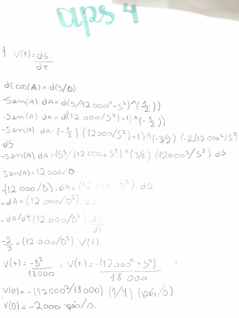 APS 4 Derivadas | PDF