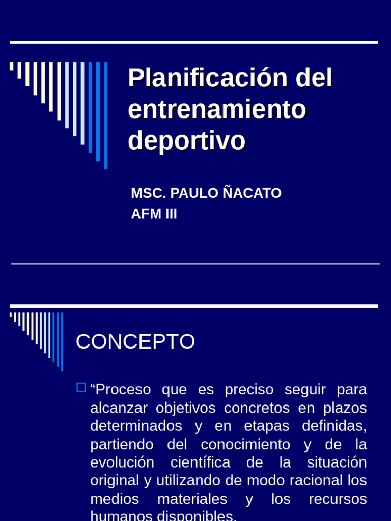 2.1 Planificación Deportiva | PDF | Planificación