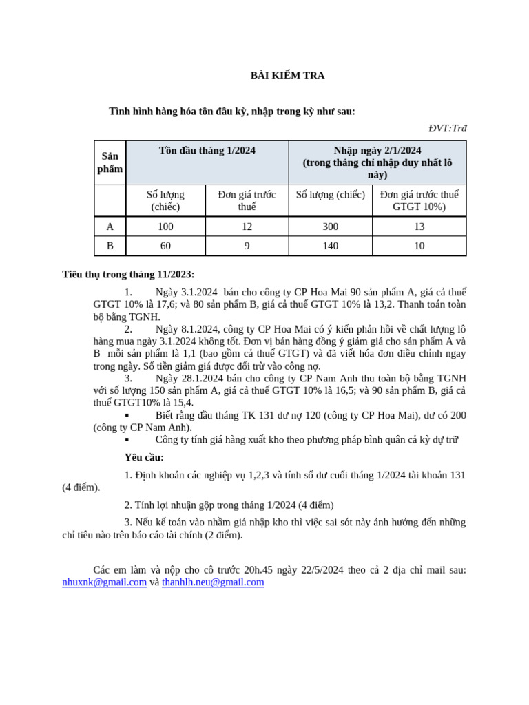 Trần Thị Hải Yến KTTH 3A-2024 | PDF