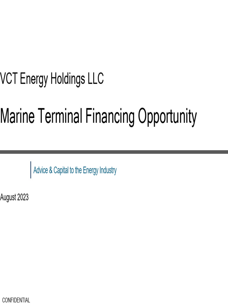 VCT Management Presentation Aug 2023 VF | PDF | Petroleum | Oil Refinery