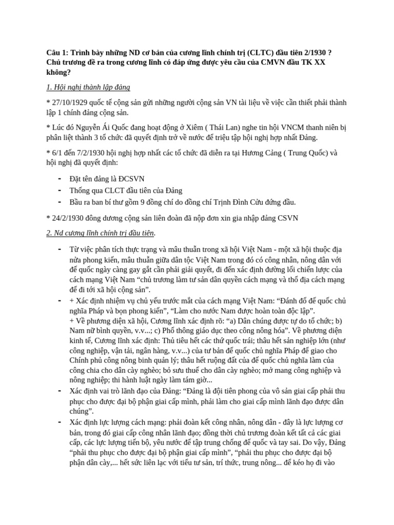 Lịch sử đảng CSVN | PDF