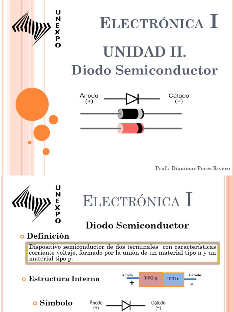 UNIDAD II. Diodo Semiconductor | PDF | Diodo | Semiconductores